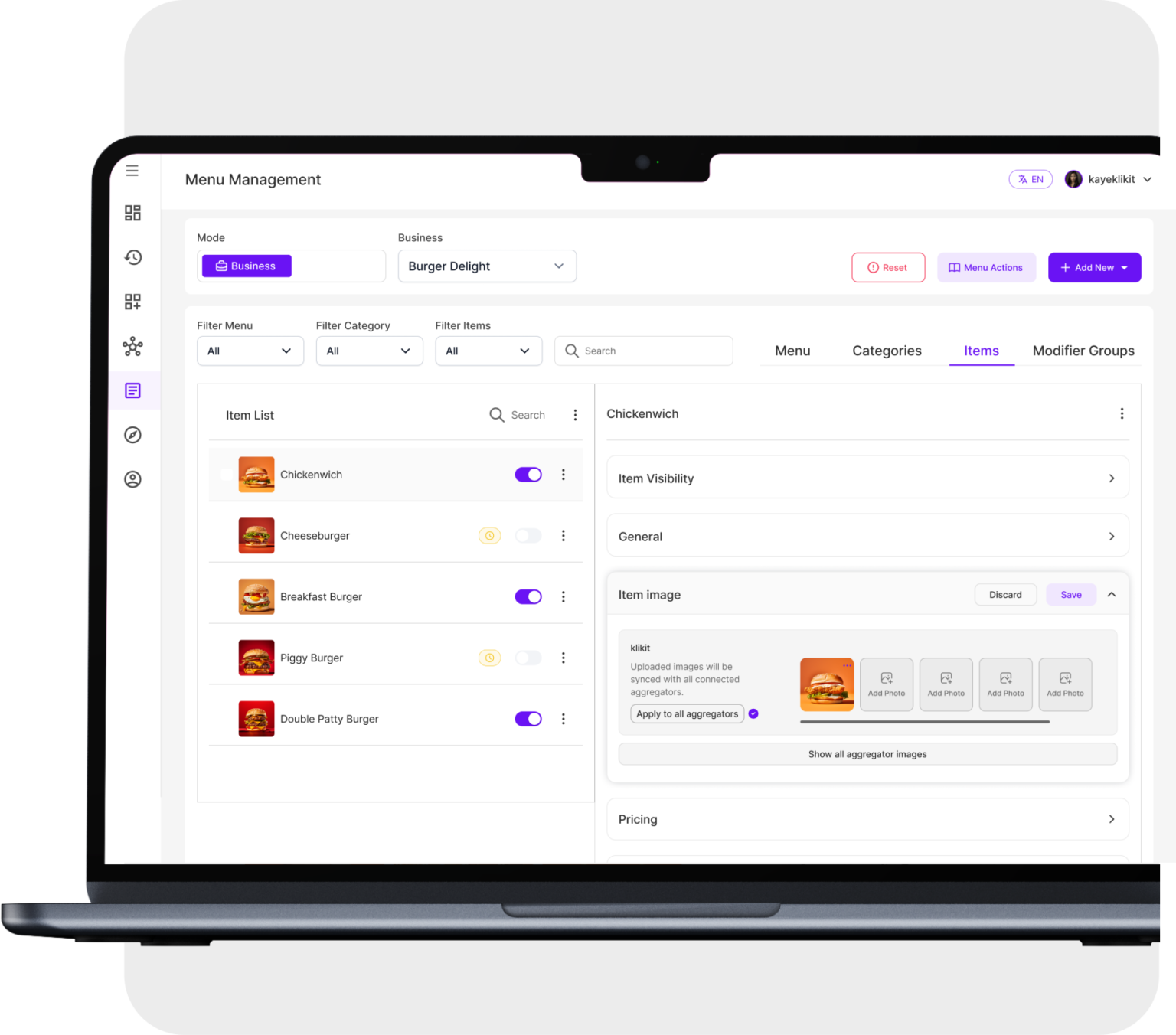 All-In-One Dashboard | klikit
